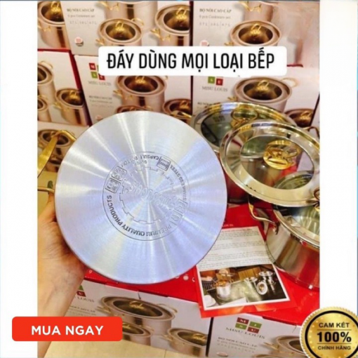 Bộ 3 nôi Misu Louis inox 304 Cao cấp, đáy 3 lớp nguyên khối - Gia dụng ...